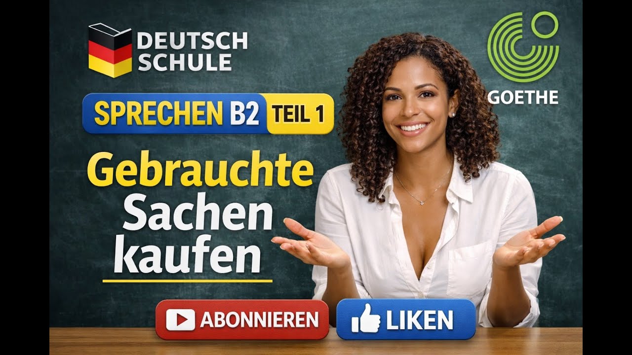 Gebrauchte Sachen kaufen – Sprechen B2 Teil 1 | Goethe-Prüfung ...