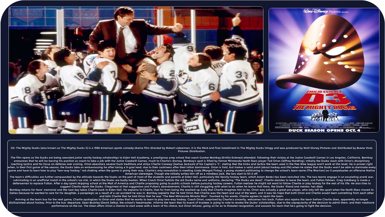 D3 The Mighty Ducks Movie Review - YouTube