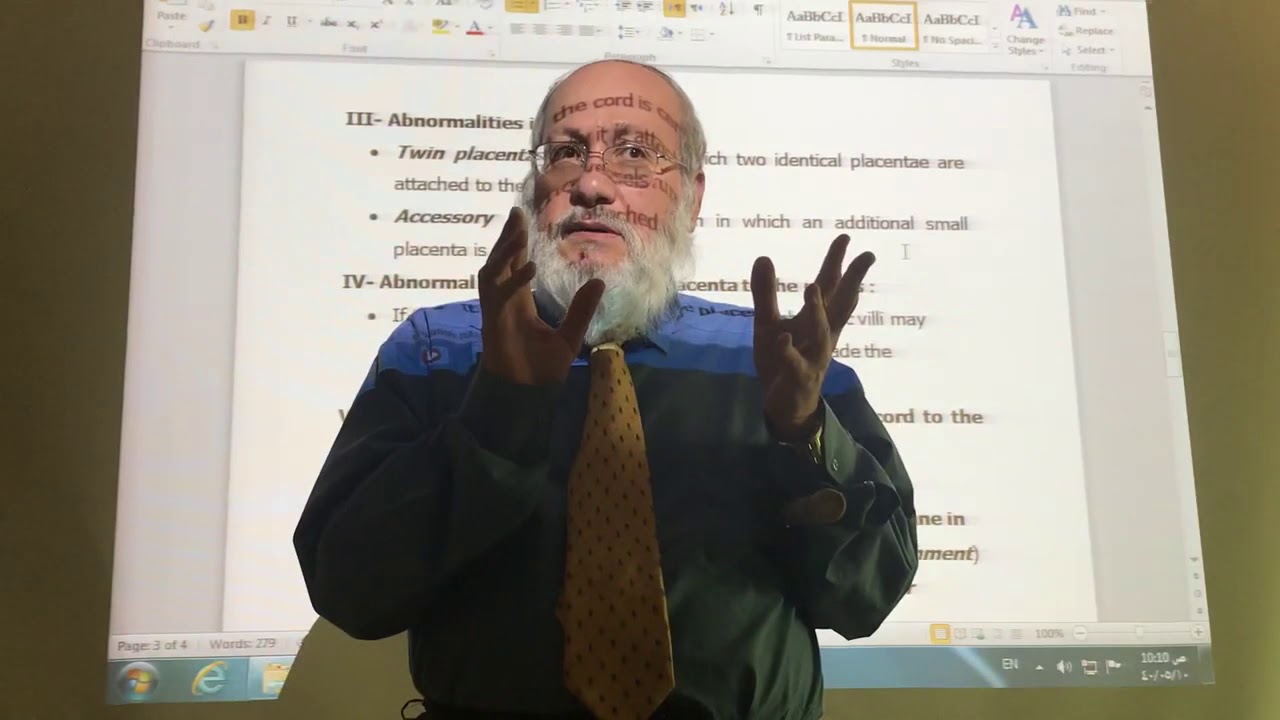 General embryology 27 ( Abnormalities of the placenta ) , by Dr. Wahdan ...