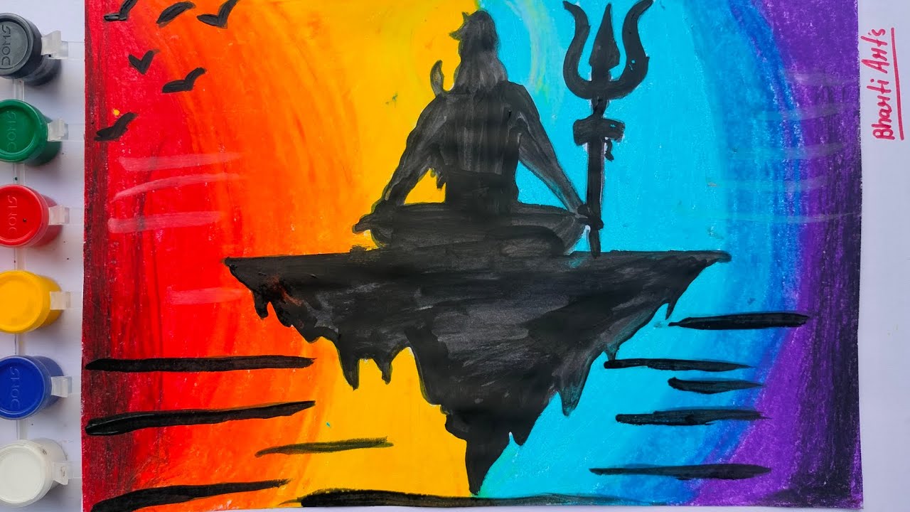 Shivji drawing easy/mahashivratri drawing easy/Shivji/bhola Baba ...
