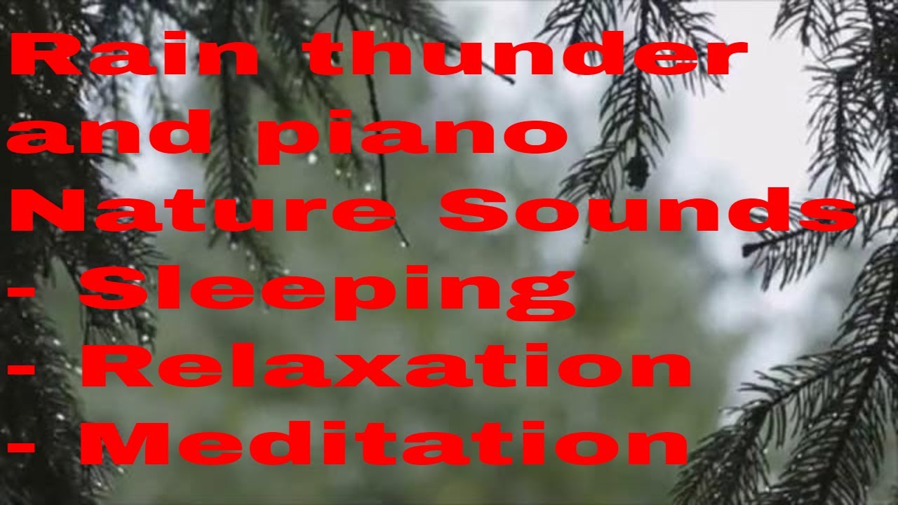 Rain Thunder And Piano Nature Sounds Sleeping Relaxation