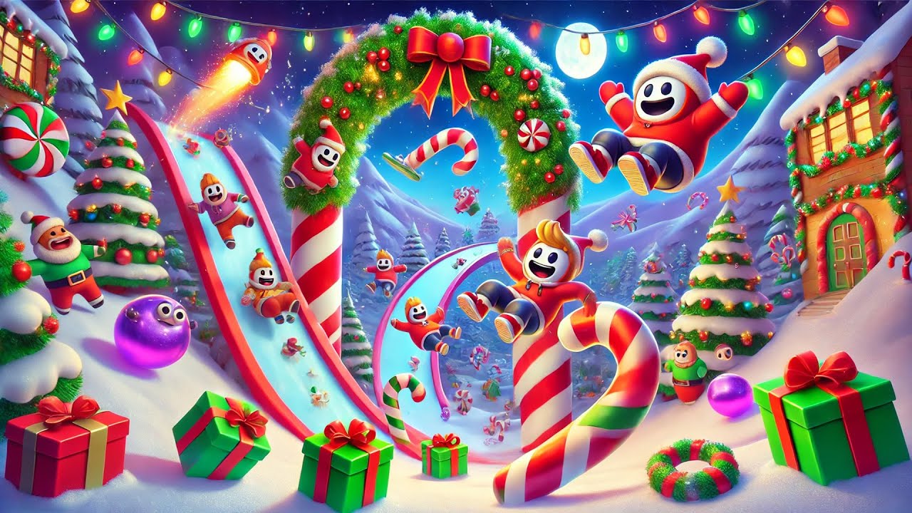 Tumble through Tinseltown (Fall Guys) - Christmas song with lyrics ...