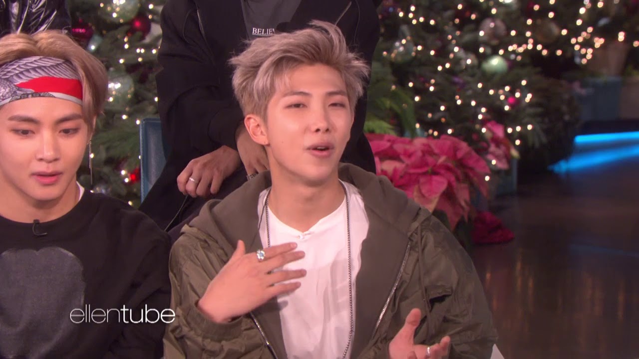 How BTS RM learning english at ELLEN SHOW 171127 - YouTube