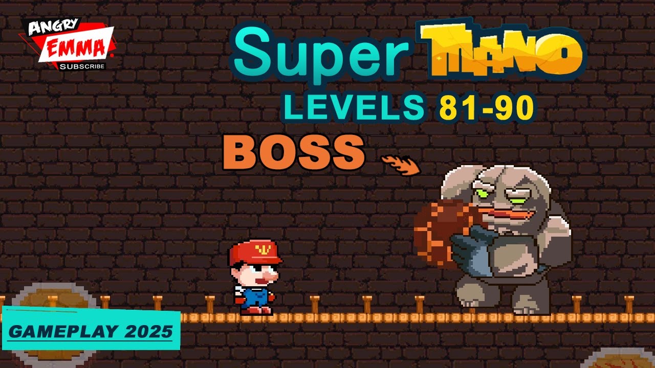 Super Mano - Levels 81-90 + BOSS (gameplay 2025) - YouTube