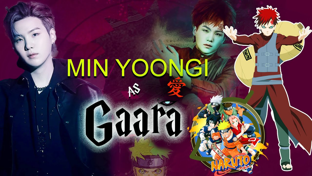 B T S SUGA as Gaara in Naruto anime series / BTS Agust D Edit / Suga ...