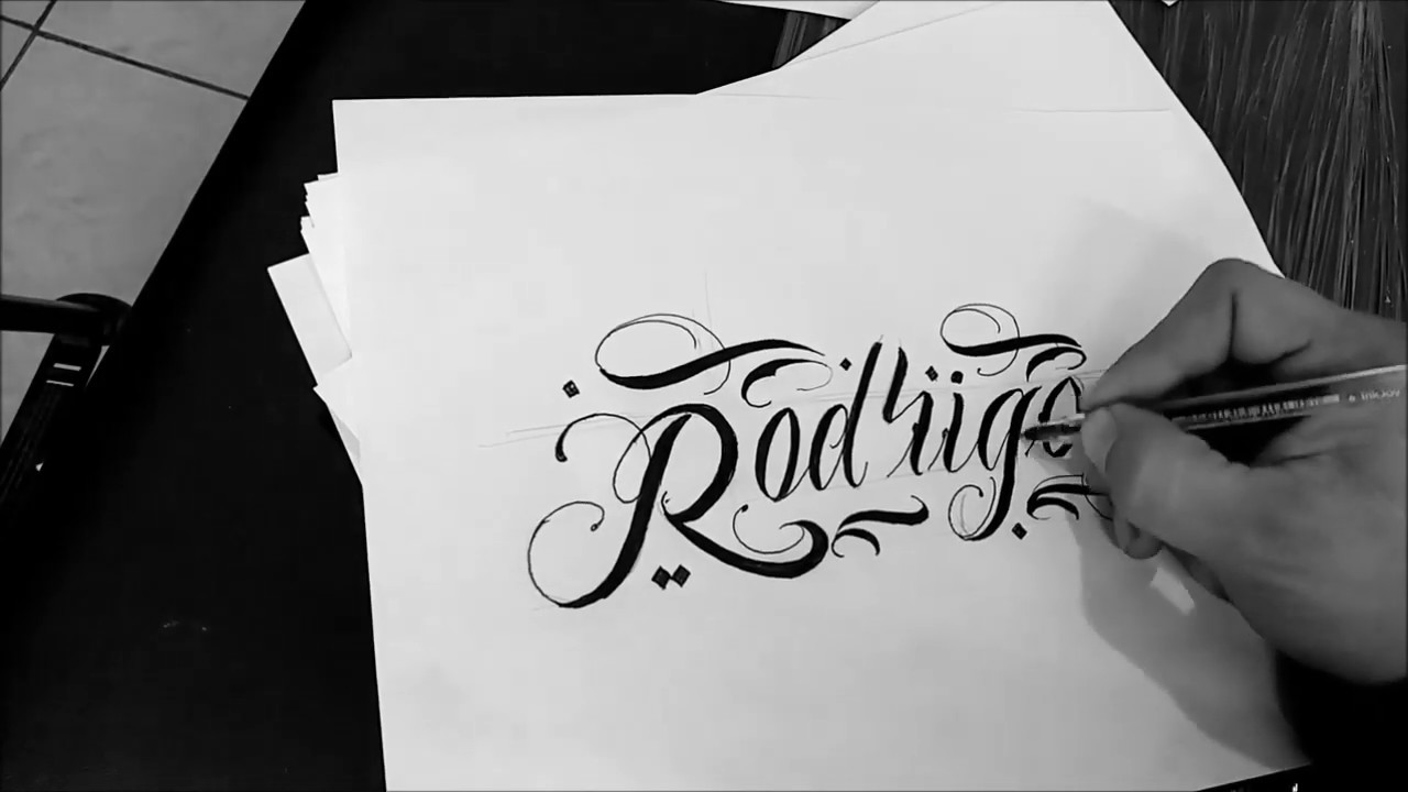 TIPOS D Letras para tatuar"RODRIGO"/DRAWING CHICANO LETTERING/LETRAS DE ...