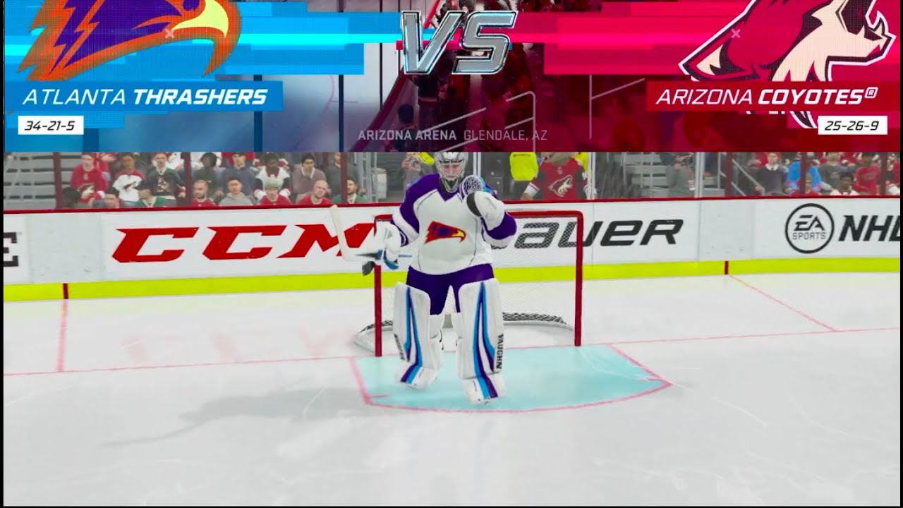 NHL 20 Atlanta Thrashers Franchise- Second Game of Road Trip at Arizona ...