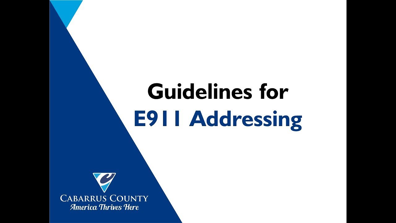 Guidelines and examples of proper E911 addressing - YouTube