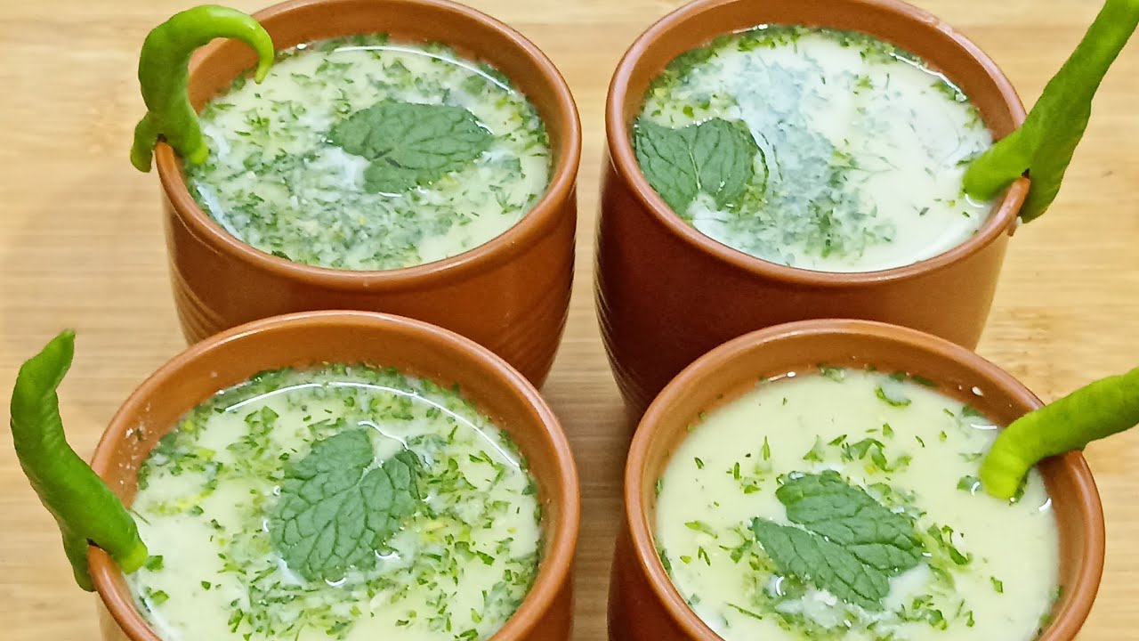 थंडगार पुदिना युक्त पाचक मसाला ताक | thandgar masala Tak | How to make ...