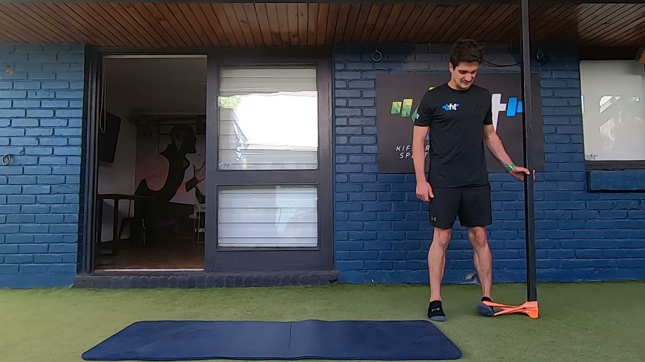 Eversión de tobillo con banda de pie - YouTube