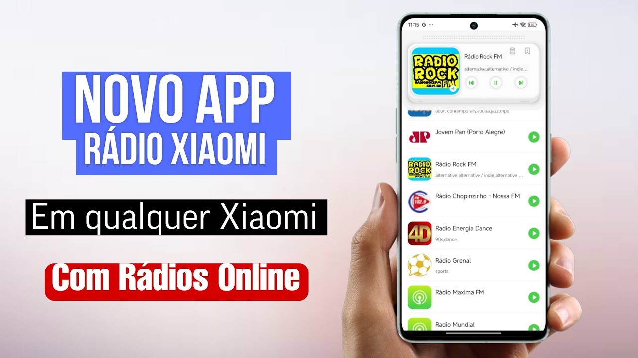 Oficial - Finalmente 🤩 - Novo App de Rádio da Xiaomi com Rádios Online ...