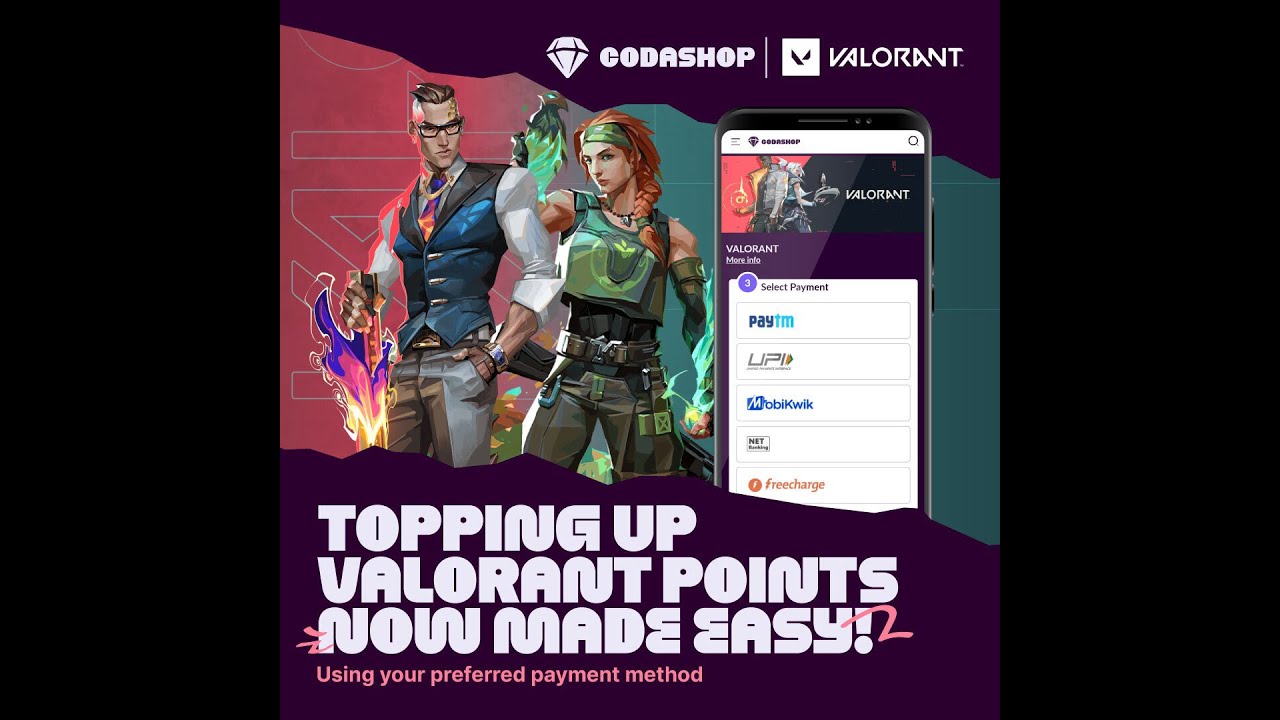 750 RUPEES CASHBACK ON VALORANT POINTS ON CODASHOP - YouTube