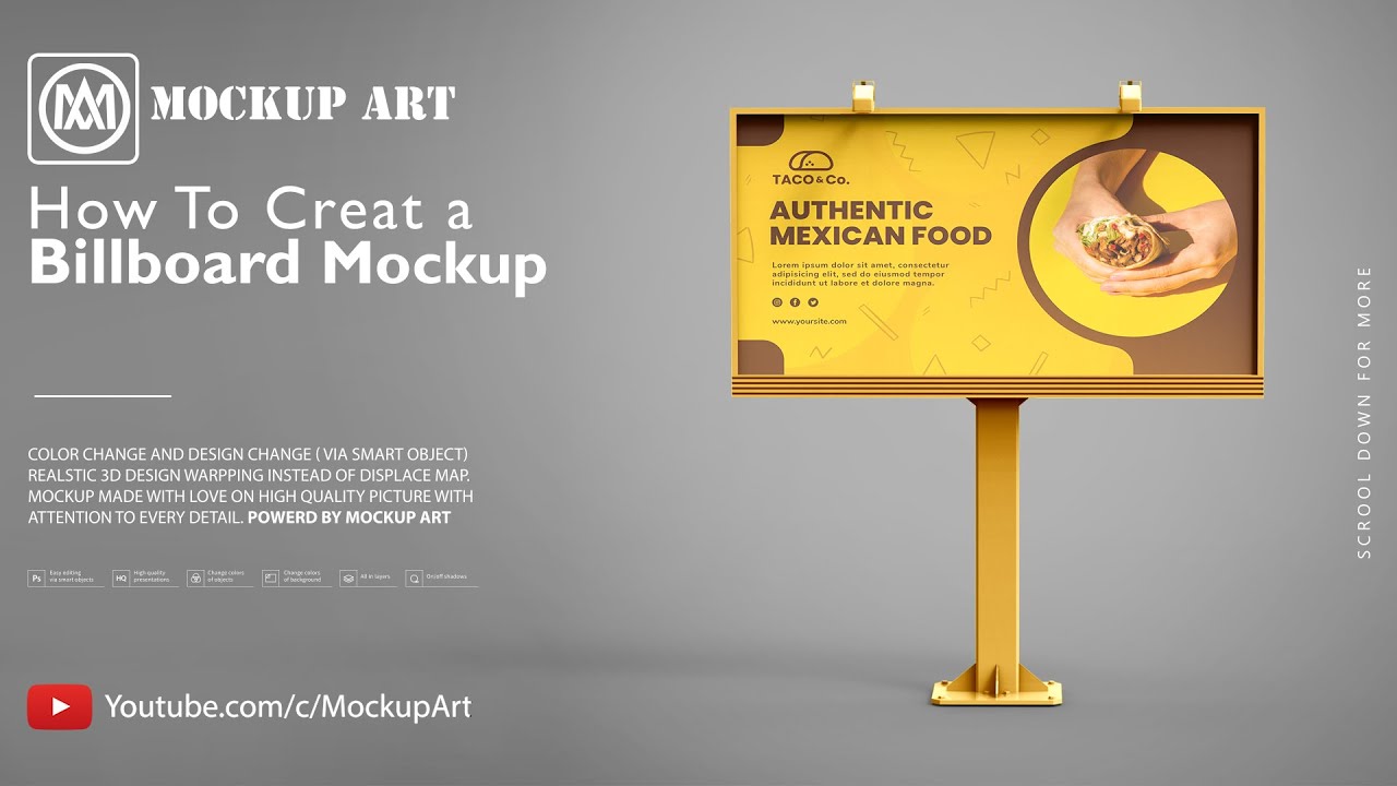 How to make a Billboard Mockup | Photoshop Mockup Tutorial - YouTube
