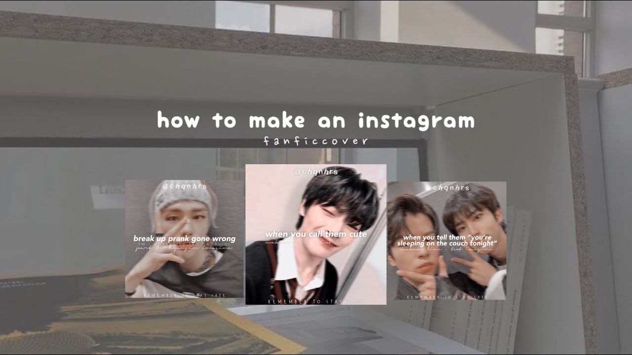 how to make an instagram fanfic cover - YouTube