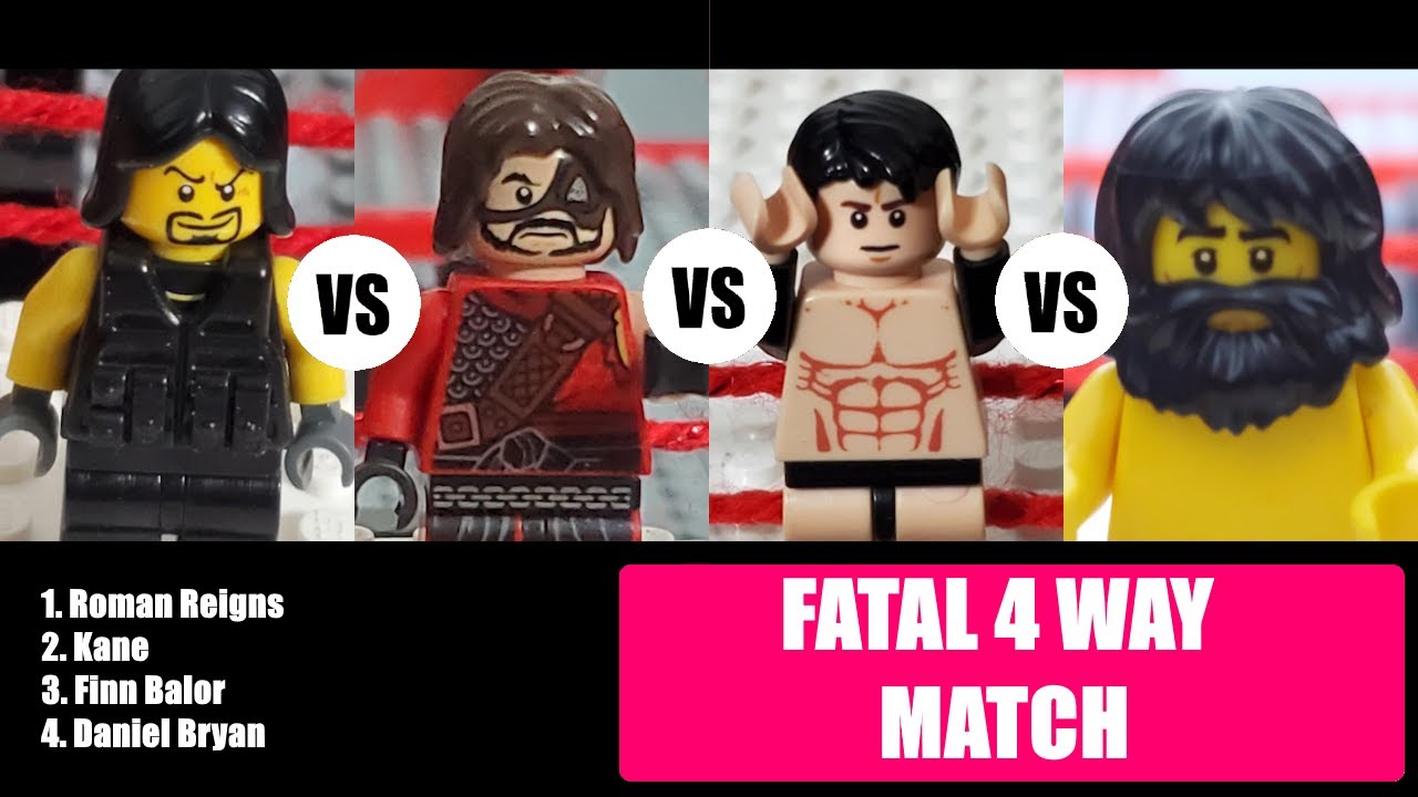 Lego Fatal 4 Way Match | Lego Stop Motion Wrestling! - YouTube