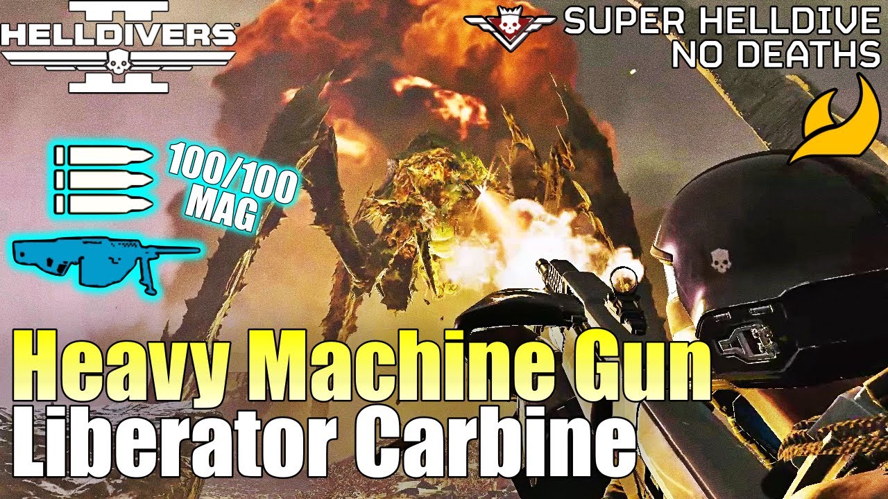 Helldivers 2 - MG-206 Heavy Machine Gun Gameplay (No commentary, Max ...