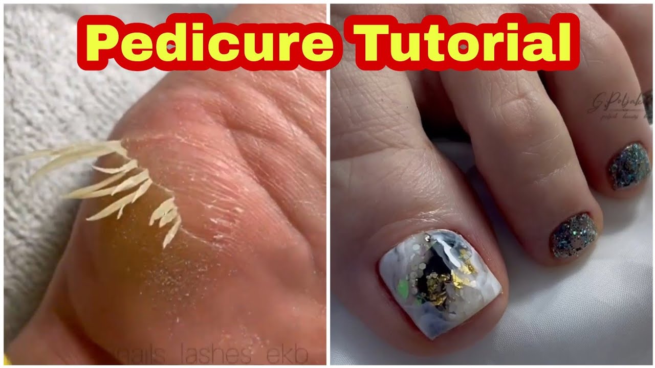 Most Satisfying Pedicure Transformation 😱 best nail polish for toes ...