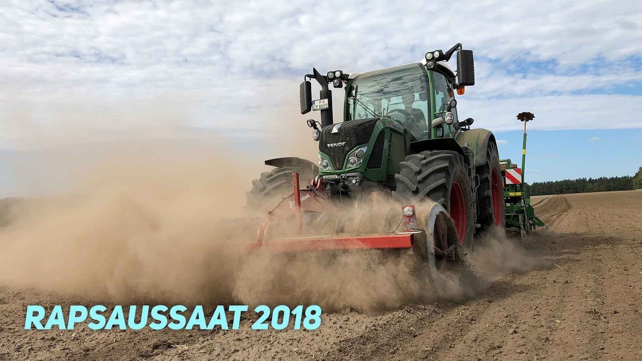 Rapsaussaat 2018 | Fendt 720 | Amazone AD 3000 | Kverneland Packer ...