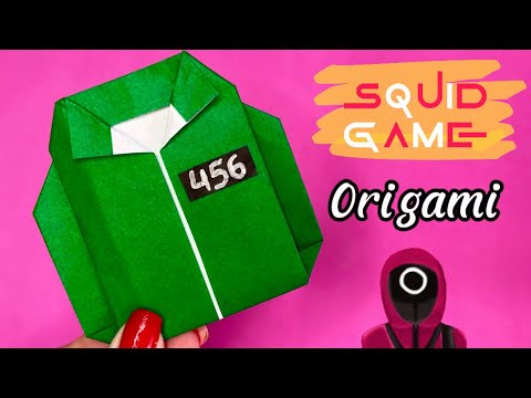 COMO FAZER ORIGAMI DA JAQUETA VERDE DE ROUND 6 🎨 SQUID GAME TUTORIAL ...