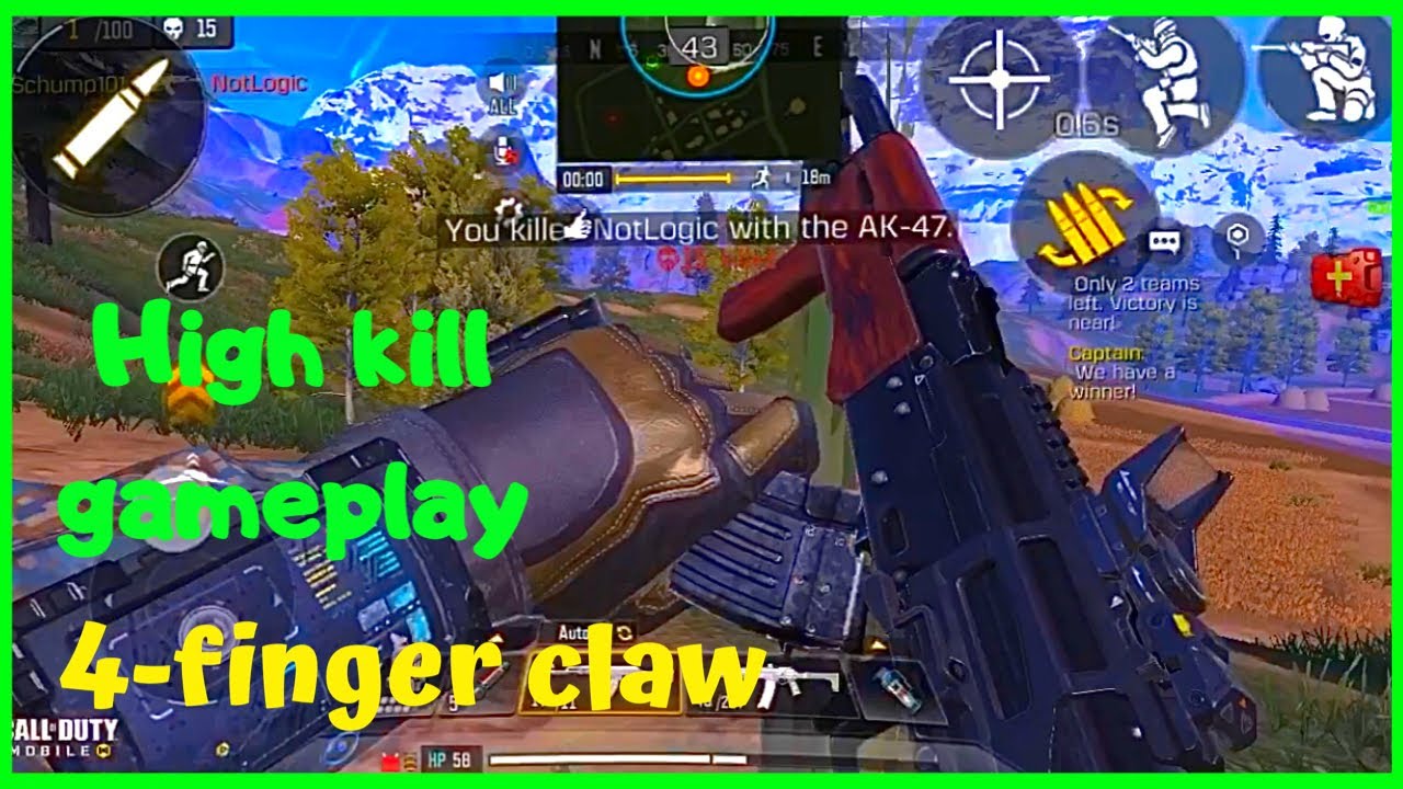 COD Mobile 4 Finger Claw Battle Royale Gameplay - YouTube