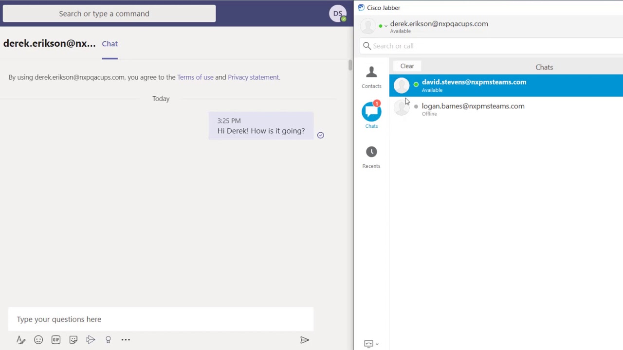 Federation: Microsoft Teams and Cisco Jabber - YouTube