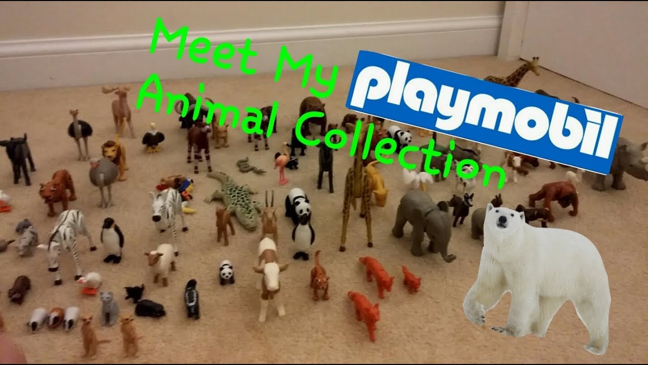 My PLAYMOBIL Animals collection of zoo farm and jungle - YouTube