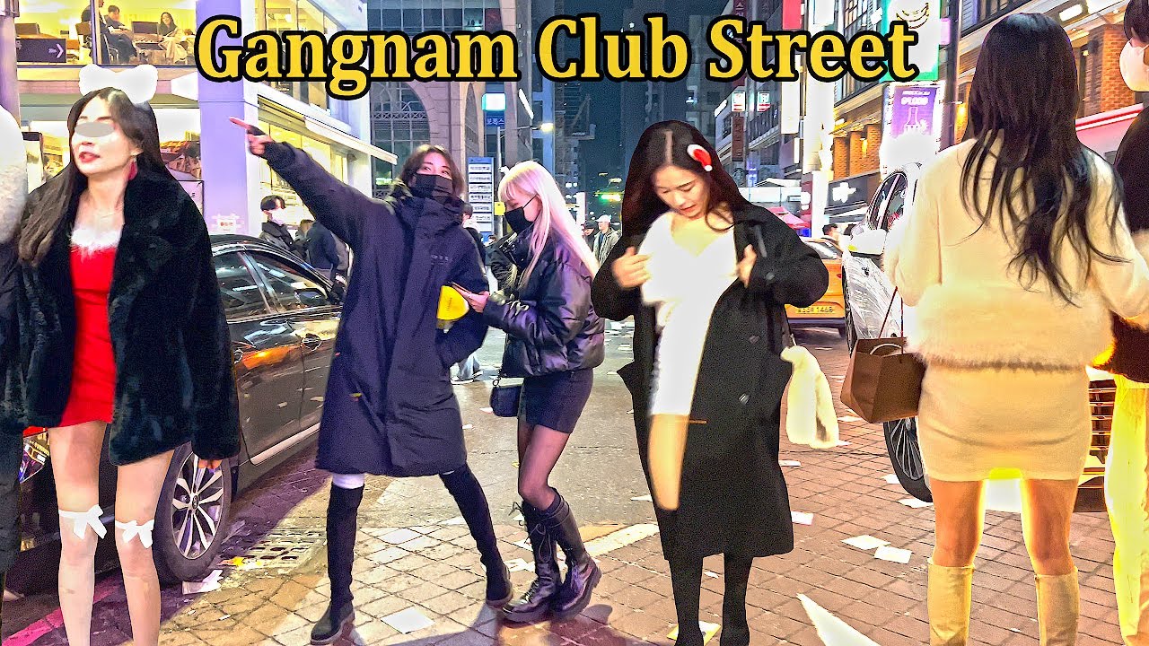 [4K] 불토에 강남 클럽 거리는 참을 수가 없네요 😁😁😁I can't stand the Gangnam Club street ...