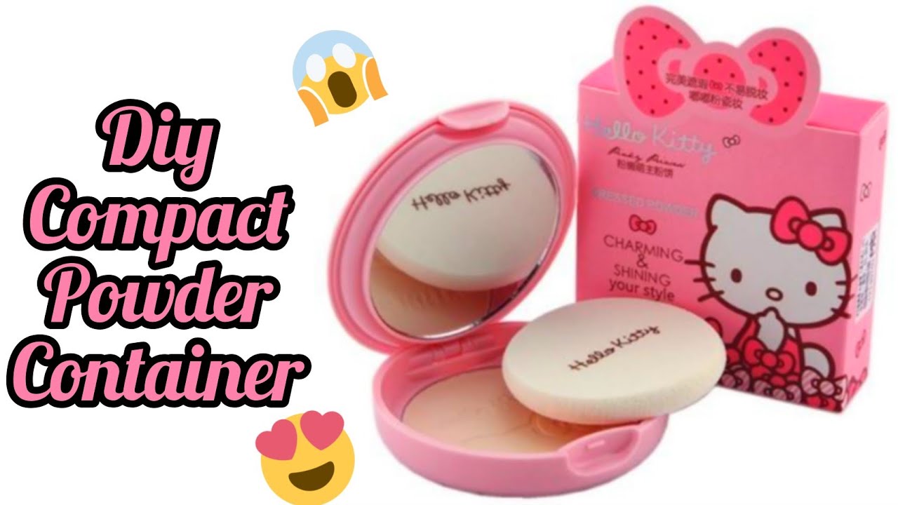 DIY COMPACT POWDER CONTAINER/HOW TO MAKE COMPACT POWDER CONTAINER AT ...