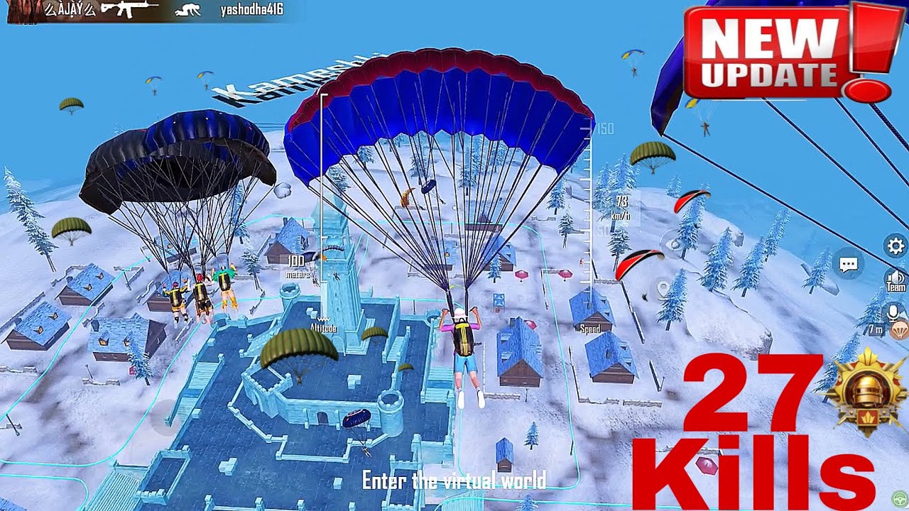 MY FIRST MATCH IN NEW FROZEN KINGDOM 2.9 UPDATE IN BGMI NEW WINTER MODE ...