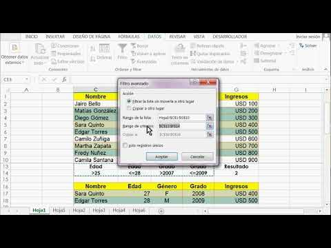 Como hacer Filtros Avanzados en Excel!!!! - YouTube