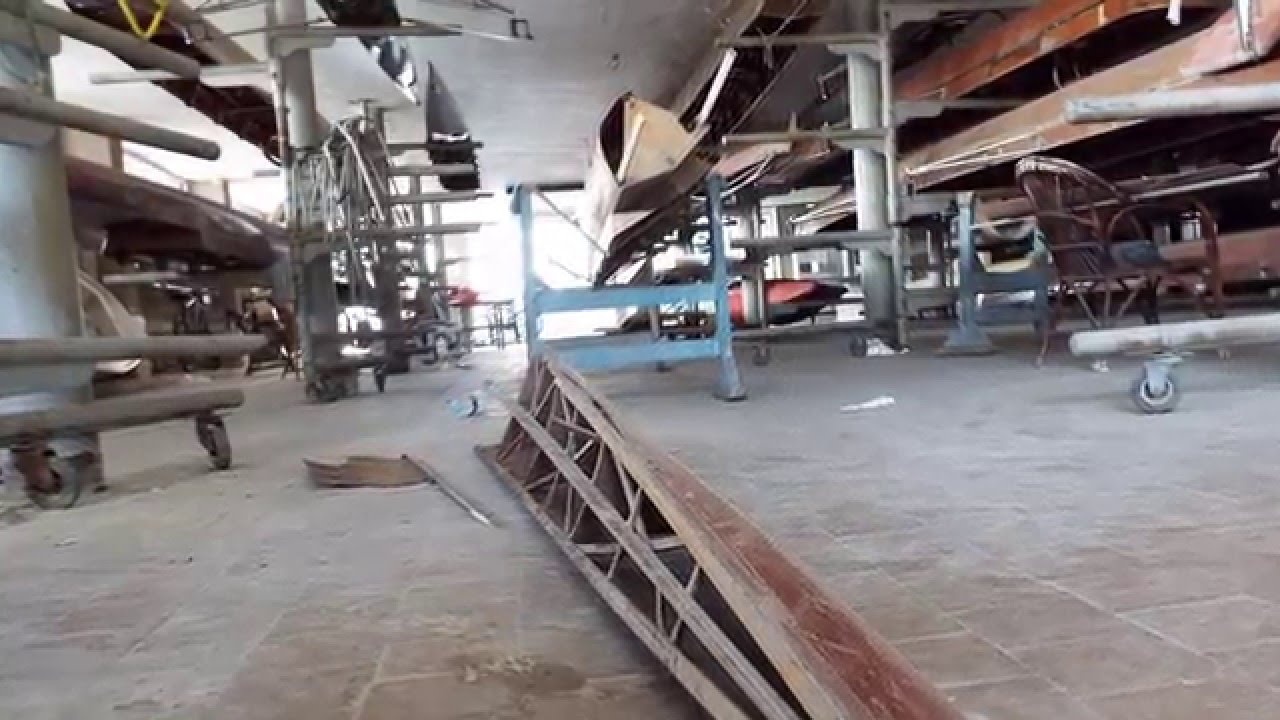 repairing of the X2 wooden rowing shell - YouTube