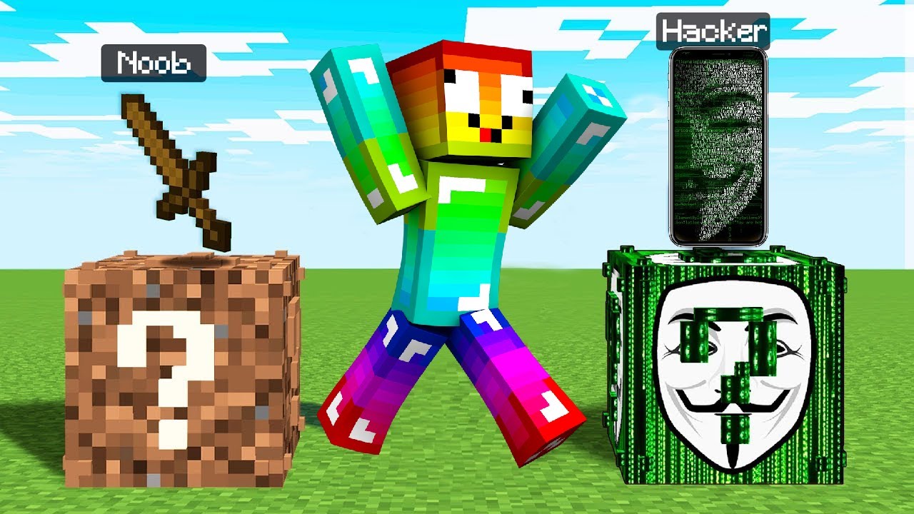 MINI GAME : HACKER LUCKY BLOCK BEDWARS ** NOOB CÓ CHIẾC ĐIỆN THOẠI VIP ...
