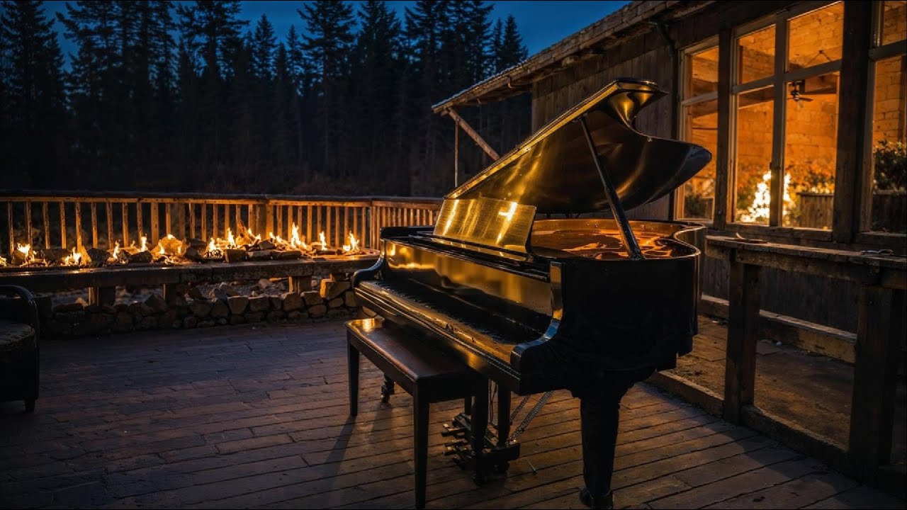 Piano by The Fire - Soft Piano Tunes For Ambiance - YouTube