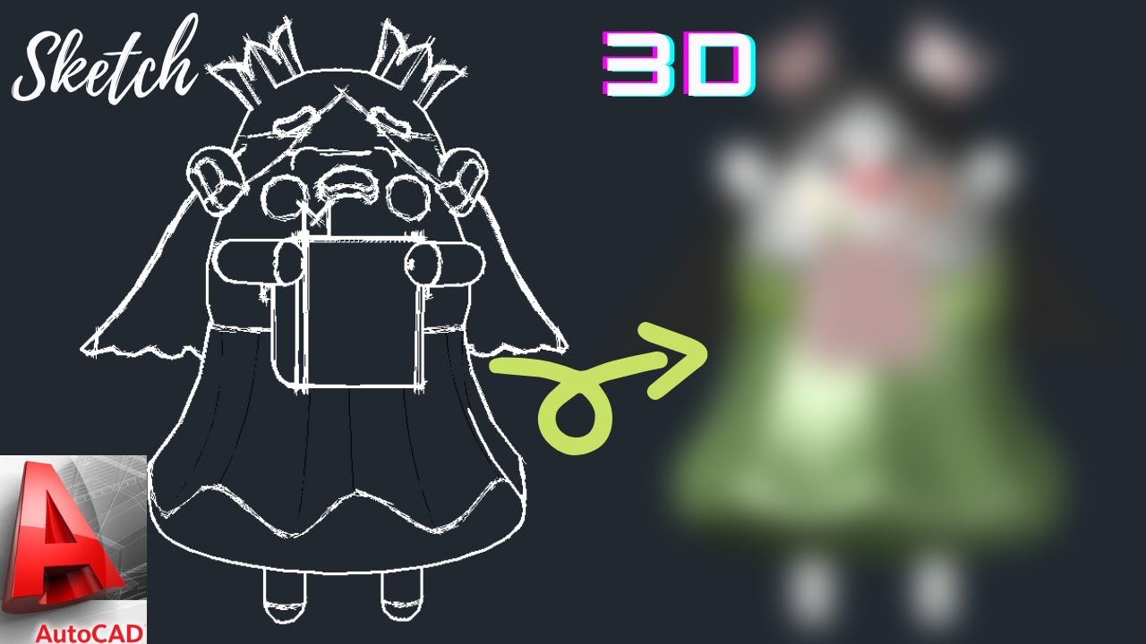 [Sketch to Realistic 3D Model | AutoCAD 2021] Bunganga Memories Jitter ...