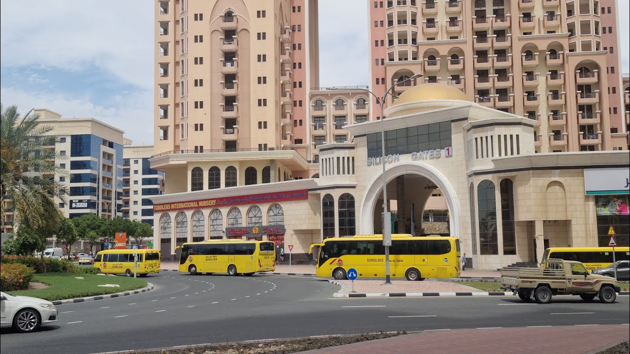 Dubai walk: After class scheduled journey of school buses in Dubai ...