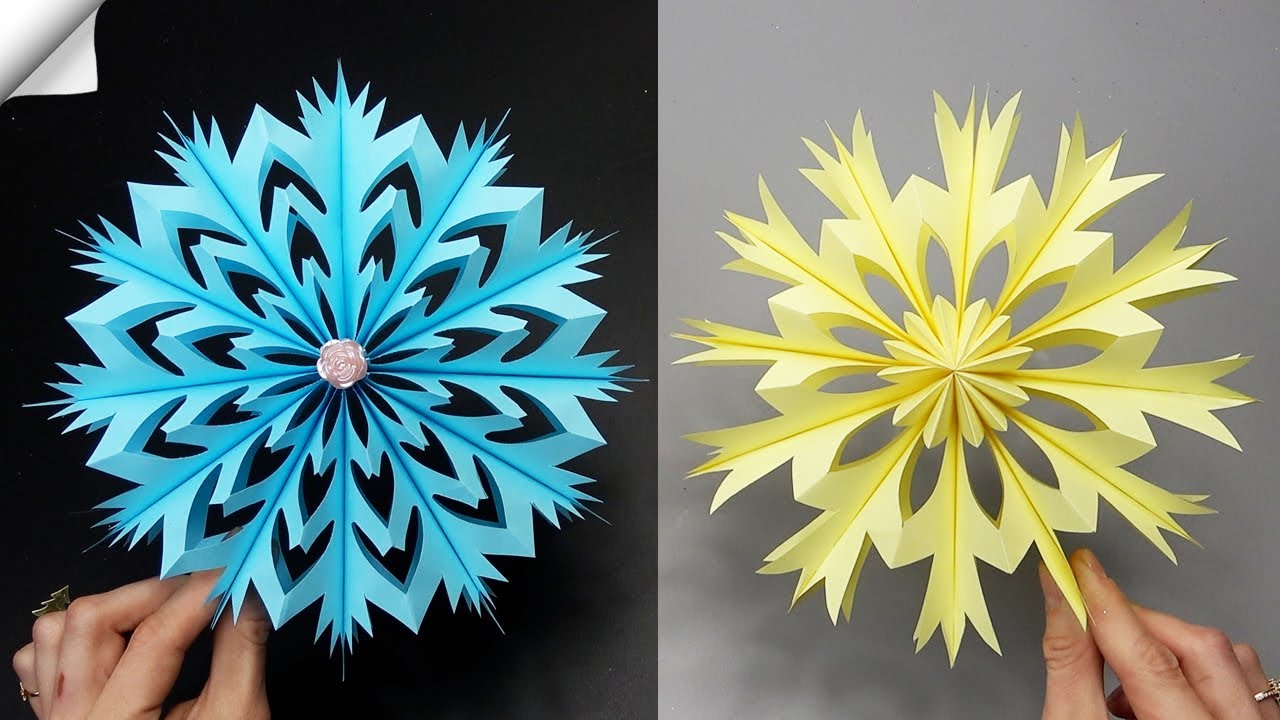 3 Diy Easy Way 3D Paper Snowflake YouTube 3-diy-easy-way-3d-paper-snowflake-youtube