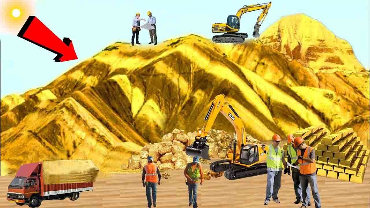দেখুন কিভাবে সোনার পাহাড় কেটে সোনা বার করা হয়/Pure Gold Mining and ...