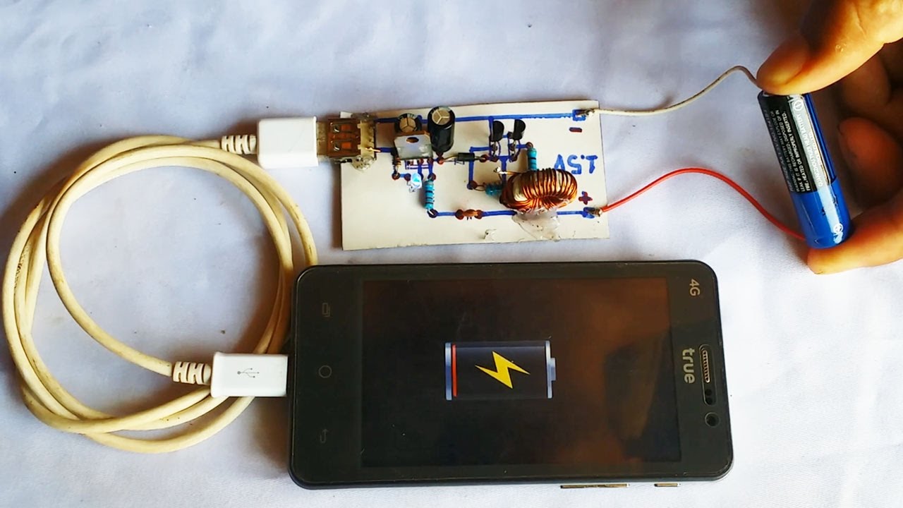 How to make easy Converter from 1.5V to 5V DC USB Charger circuit smart ...