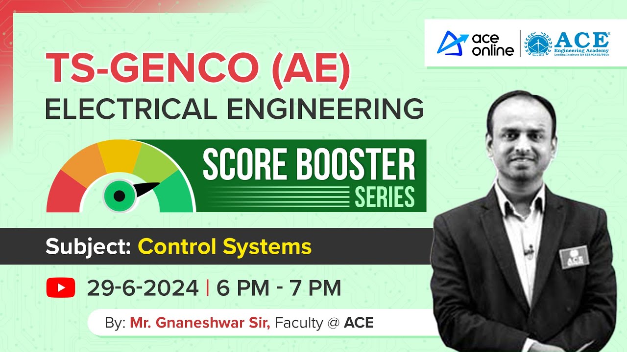 TS GENCO-AE (Electrical Engineering) | Control Systems: Score Booster Series by Mr. Gnaneshwar ...