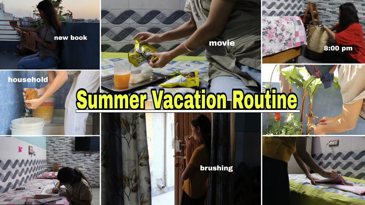 SUMMER VACATION MORNING-NIGHT ROUTINE🔆/Make Boring Vacations ...