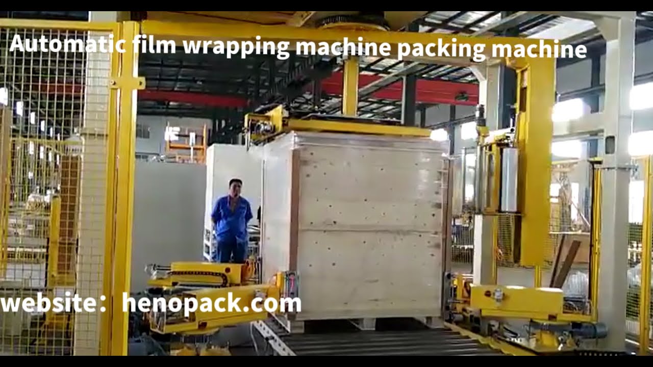 Automatic film wrapping machine packing wrapping machine - YouTube