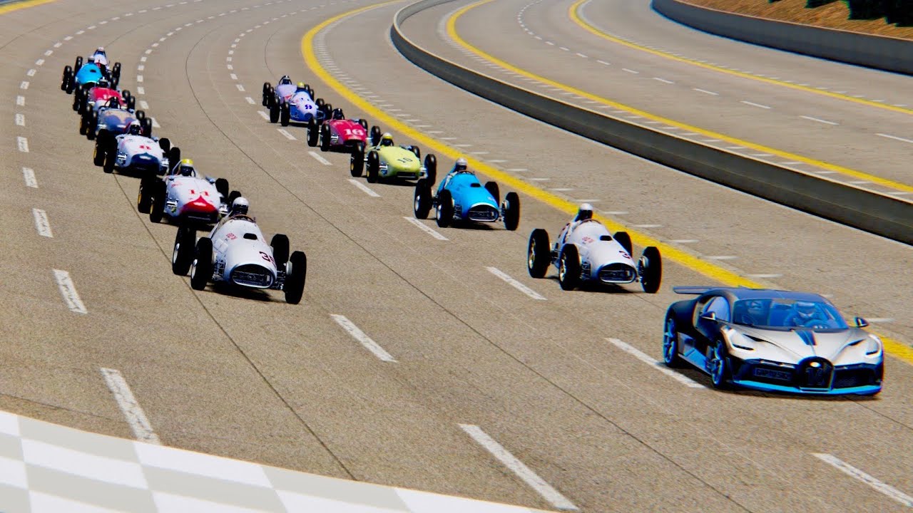 Bugatti Divo vs IndyCar 1952 - Nardo Speed Ring - YouTube