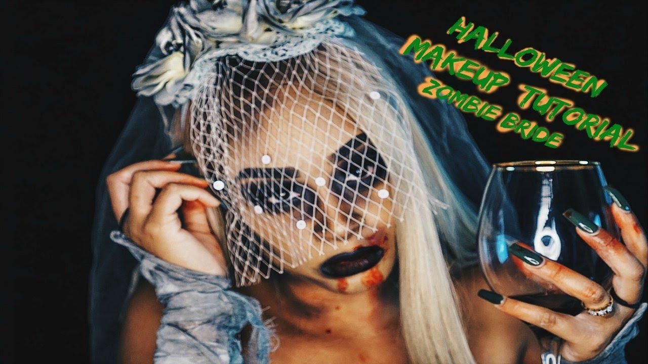 EASY HALLOWEEN MAKEUP || ZOMBIE || ZOMBIE BRIDE - YouTube