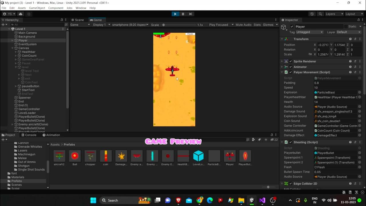 2D Game Development | Unity GameEngine | Yogesh & Rehan | Title Plane Shooting Game for Android ...