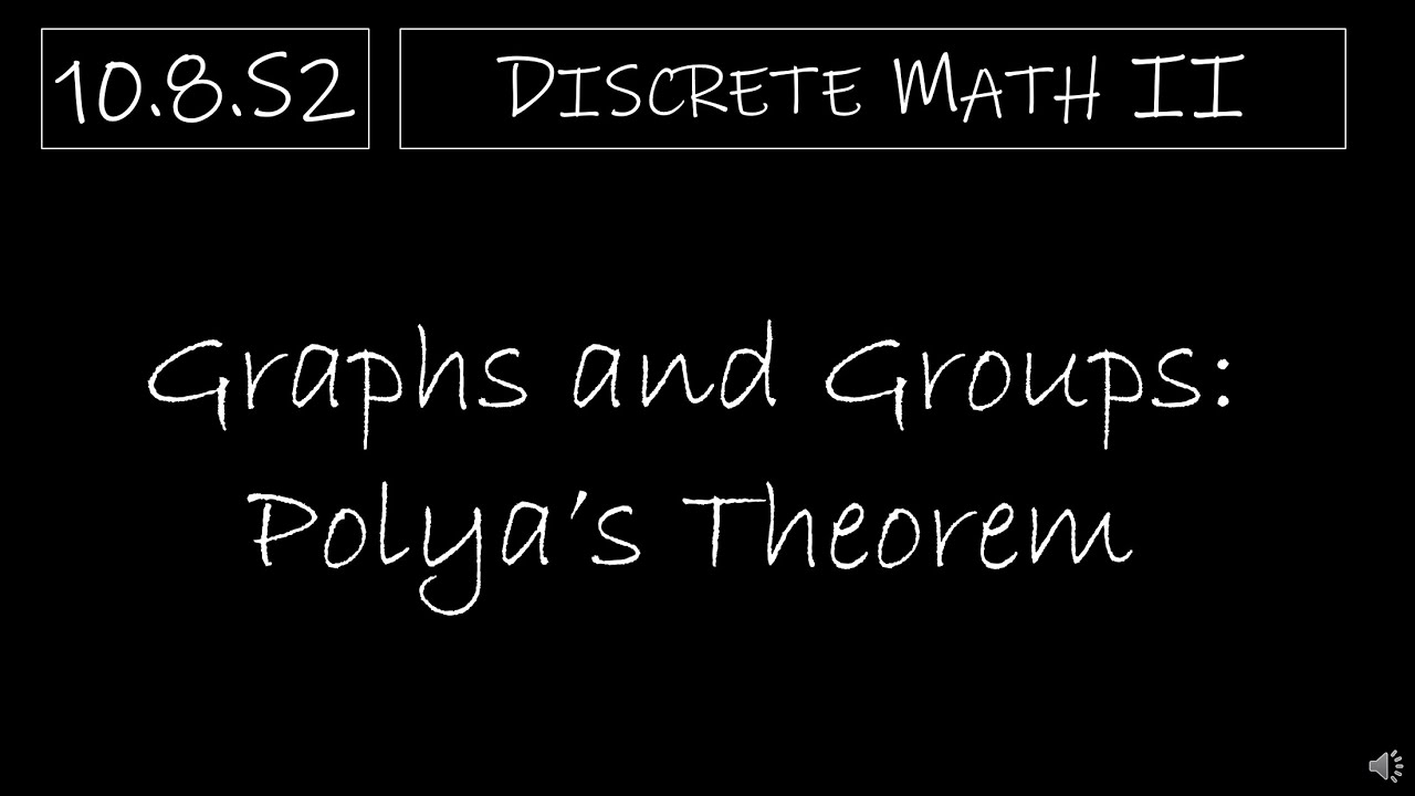 Discrete Math II - 10.8.S2 Graphs and Groups: Polya's Theorem - YouTube