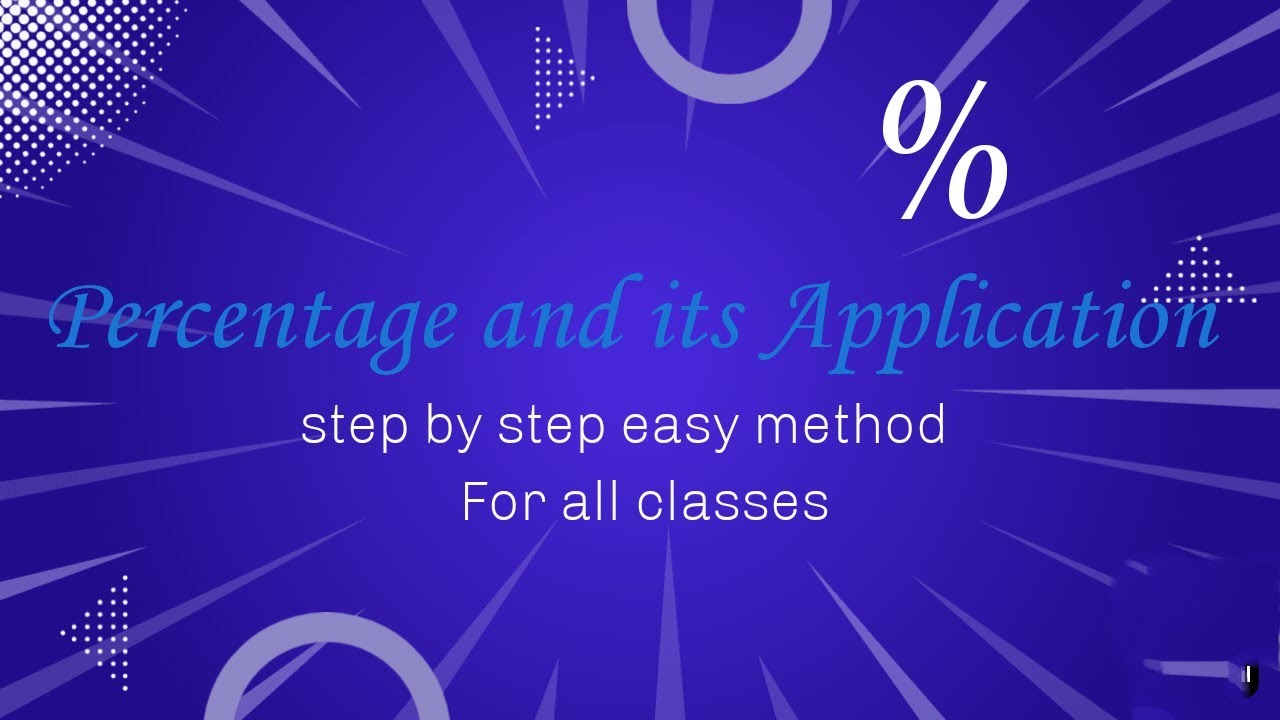 Percentage & Applications - Full Chapter I Score 100%/ Class 6, 7, 8 ...