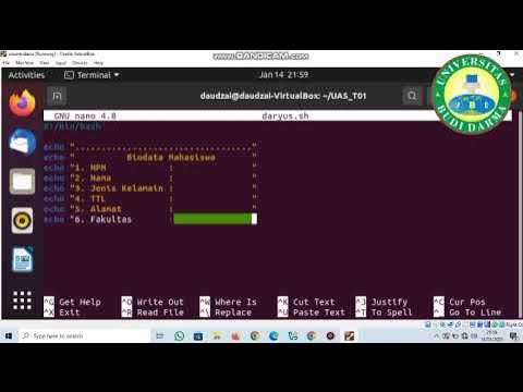 cara membuat Pemograman Shell dengan penginputan Data - YouTube