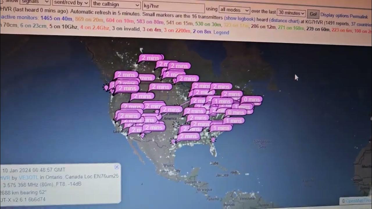 Ft8 on yaesu FT450D ham radio 80m band - YouTube