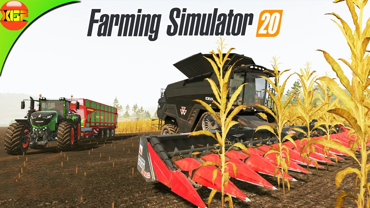 Farming Simulator 20 Gameplay | Harvesting Corn and Soybeans and making ...