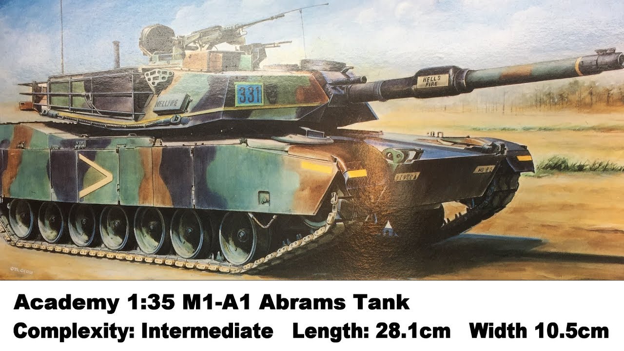 Academy 1:35 M1-A1 Abrams Tank Kit Review - YouTube